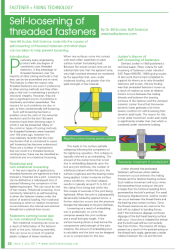 Self-Loosening of Bolts and Nuts